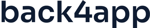 Back4App logo complet blue | Your Application's Backend, Simplified