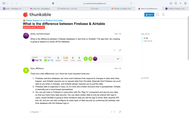 Firebase vs Airtable - What are the differences?