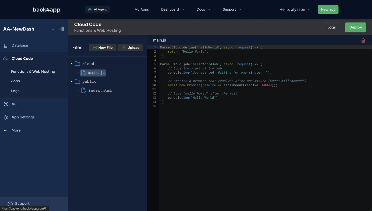 New Backend Dashboard and Documentation Platform