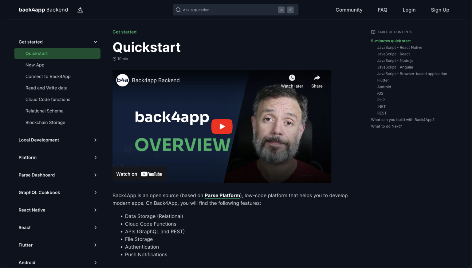 New Backend Dashboard and Documentation Platform