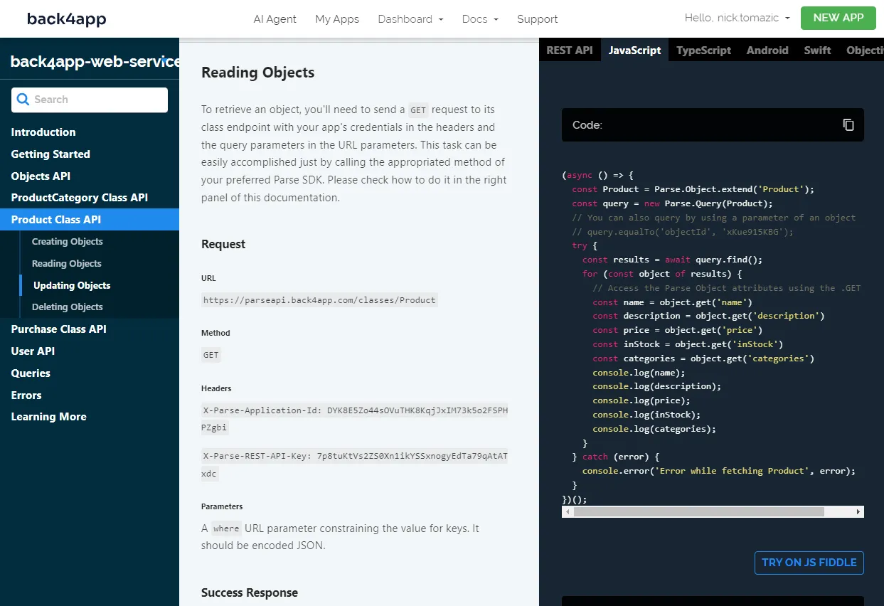 back4app-automatic-documentation | Your Application's Backend, Simplified